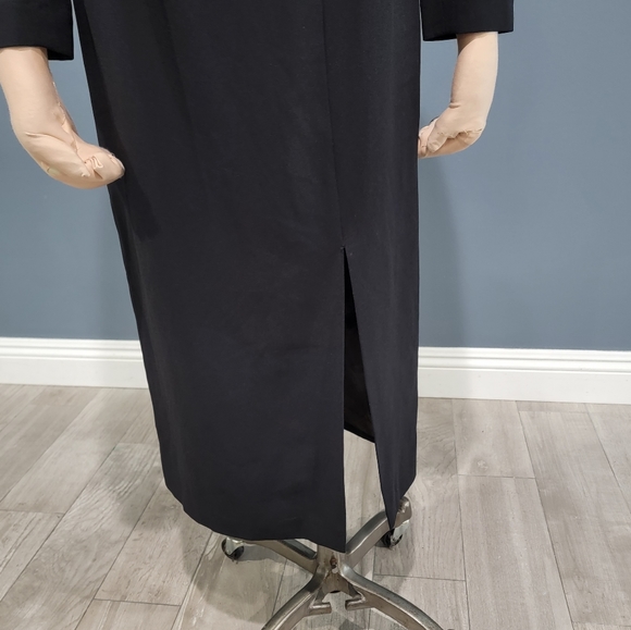 Liz Claiborne | Dresses | Liz Claiborne Black Midi Sheath Military ...
